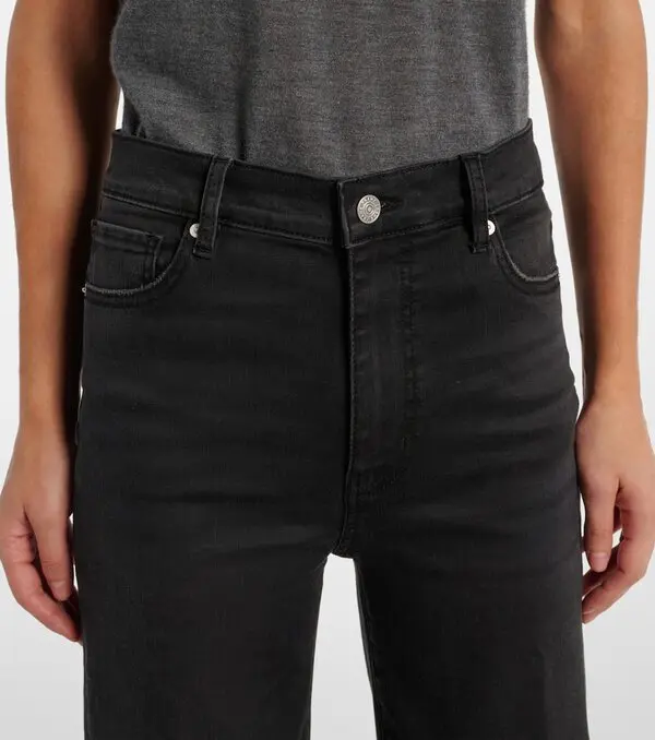 FRAME Le Sleek High-rise Straight Jeans - Black