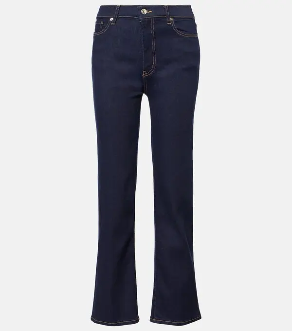 FRAME Le Sleek High-rise Straight Jeans - Blue