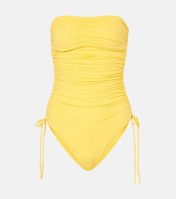Melissa Odabash Sydney Strapless Swimsuit - Yellow