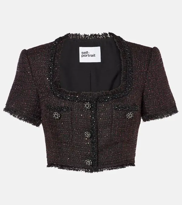 SELF-PORTRAIT Tweed Top