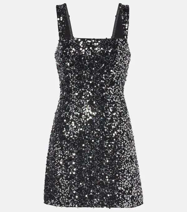 Simkhai Benson Sequined Mini Dress - Black