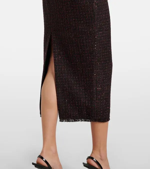 SELF-PORTRAIT Tweed Maxi Skirt