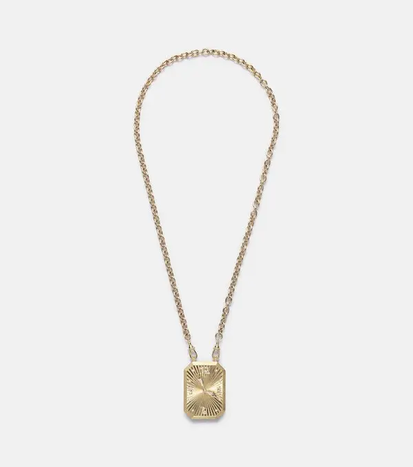 MARIE LICHTENBERG 18kt Yellow Diamond Pendant Necklace - Gold
