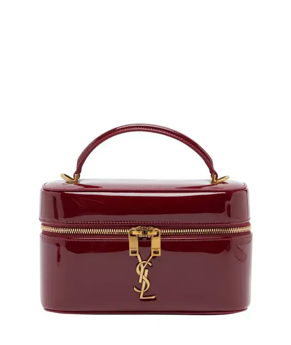 Saint Laurent Gaby Patent Leather Vanity Bag - Red