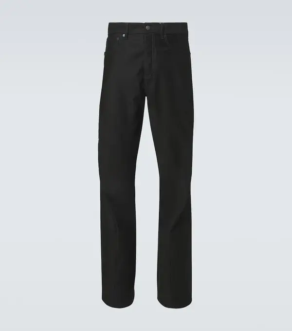 MAISON MARGIELA Straight Leg Cotton Trousers - Black