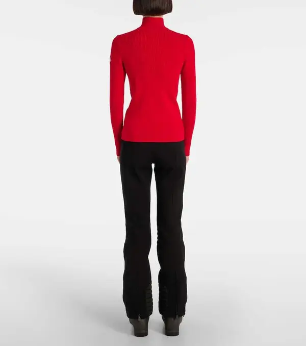 Fusalp Andromede Ribbed-knit Half-zip Sweater - Red