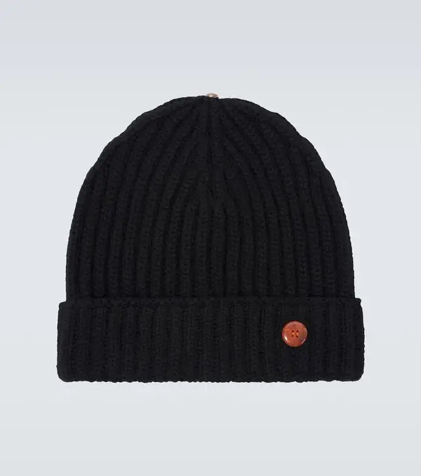 GOD'S TRUE CASHMERE Molly Hogan Ribbed-knit Beanie - Black