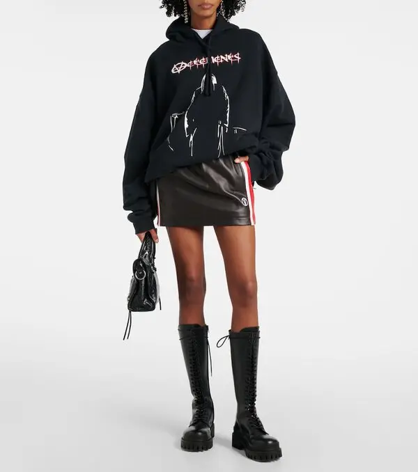 Vetements Leather Miniskirt