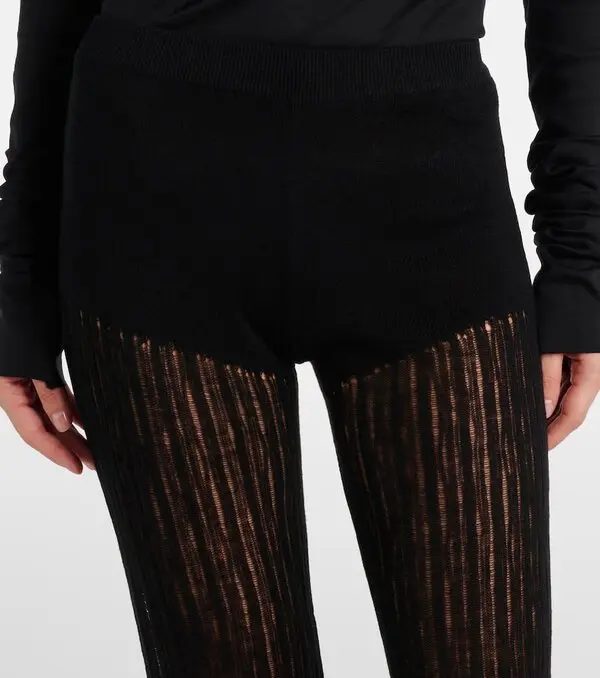 DIDU Knitted Wool Flared Pants