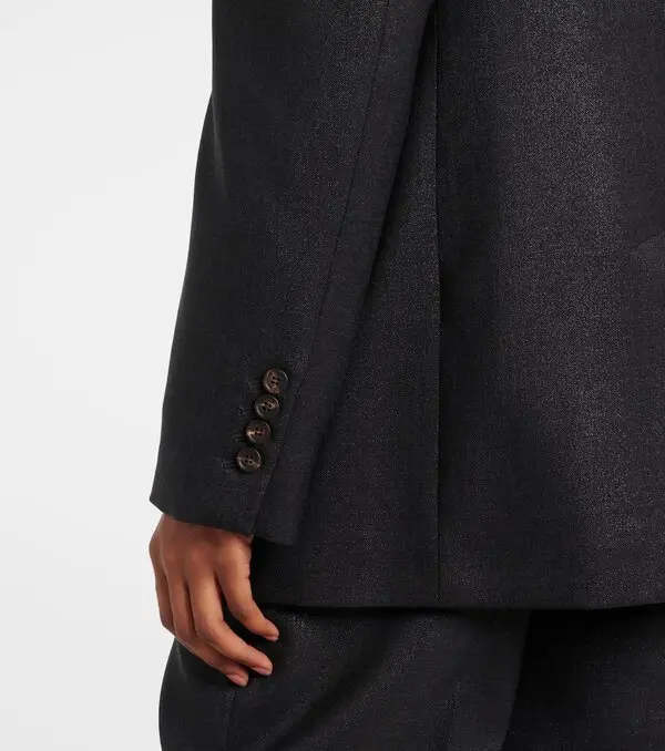 Brunello Cucinelli Wool-blend Blazer - Black