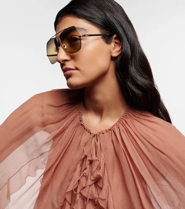 Chloé Aly Square Sunglasses
