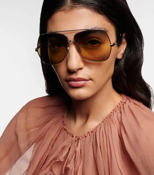 Chloé Aly Square Sunglasses