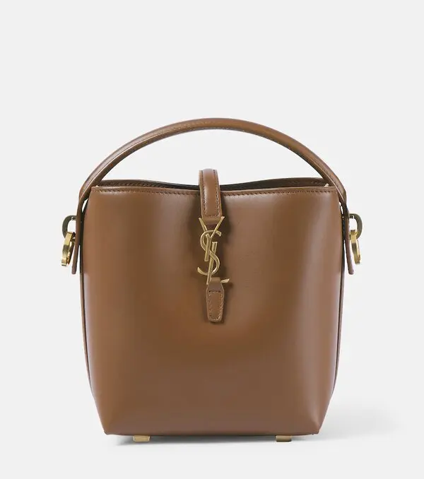 Saint Laurent Le 37 Mini Leather Crossbody Bag - Brown