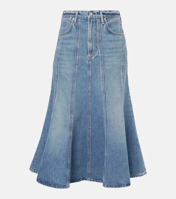 Citizens Of Humanity Gaucho Denim Maxi Skirt - Blue