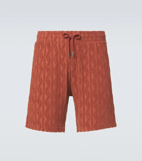 Frescobol Carioca Augusto Jacquard Terry Shorts - Brown