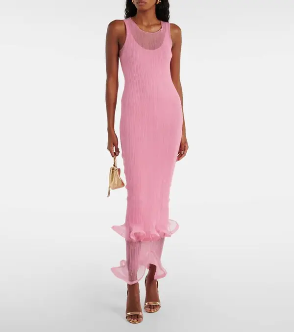 Simkhai Daniella Ruffled Midi Dress