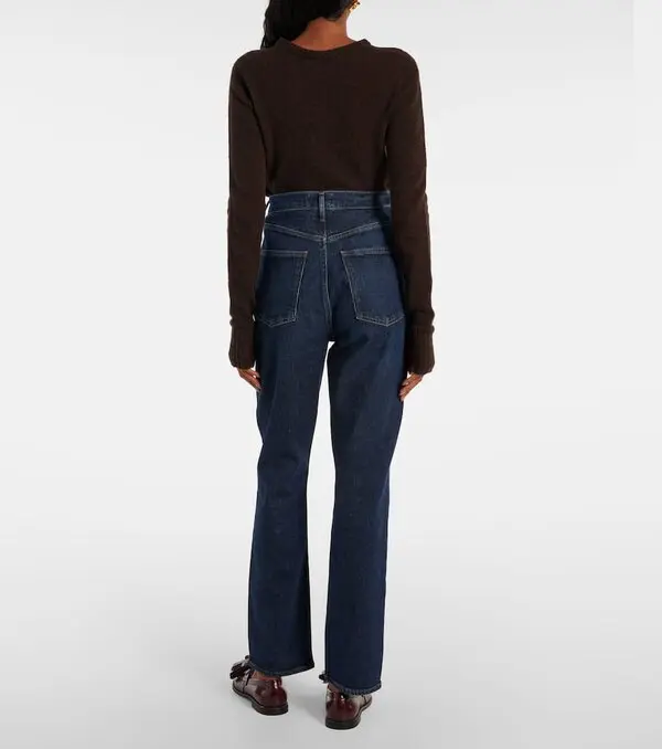 AGOLDE Stovepipe High-rise Straight Jeans - Blue