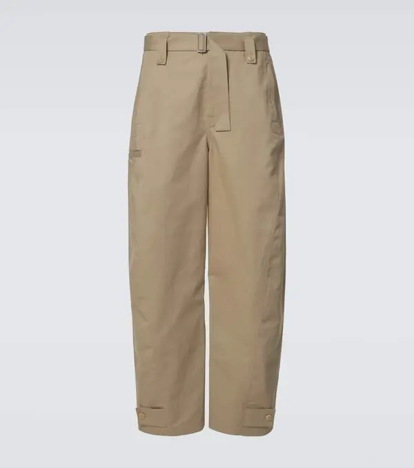 LEMAIRE Twisted Cotton-linen Twill Pants - Beige