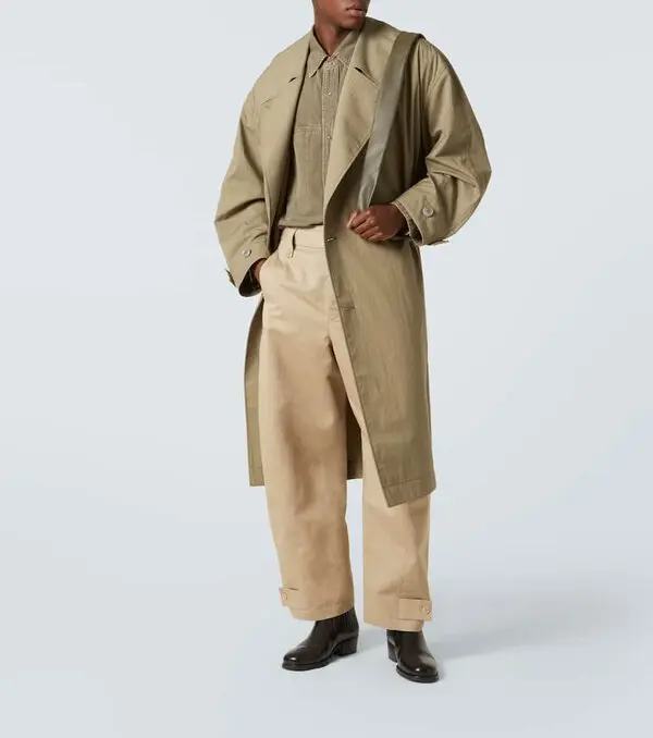LEMAIRE Twisted Cotton-linen Twill Pants - Beige