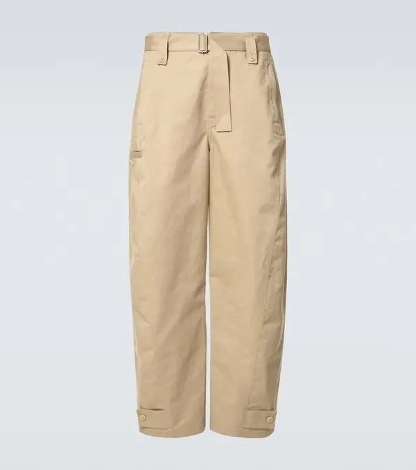 LEMAIRE Twisted Cotton-linen Twill Pants - Beige