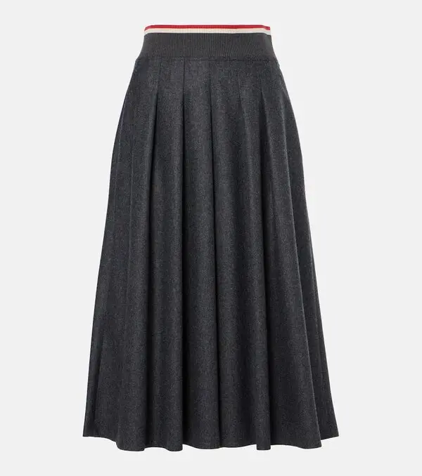 Brunello Cucinelli Wool Midi Skirt