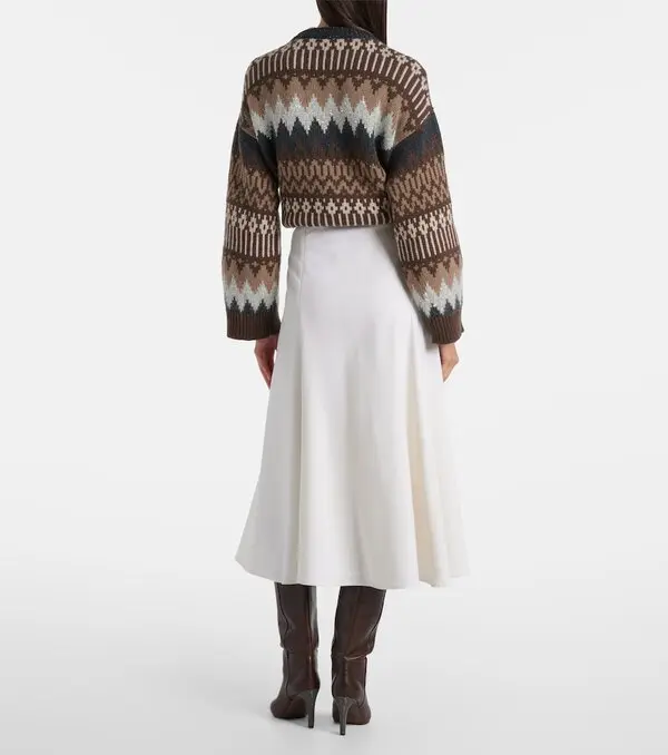 Brunello Cucinelli Wool Midi Skirt