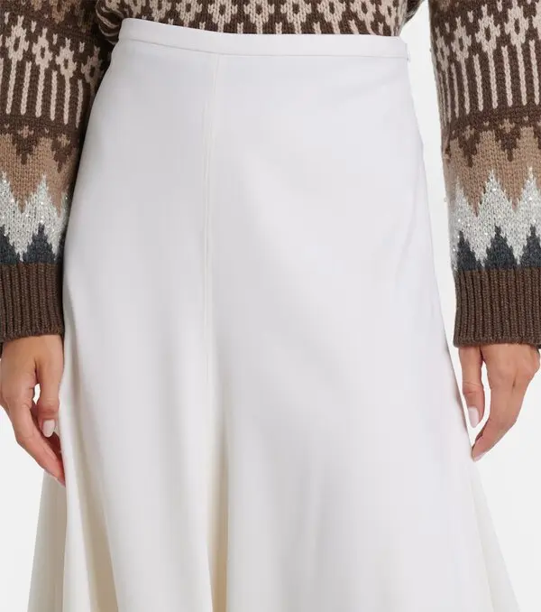 Brunello Cucinelli Wool Midi Skirt