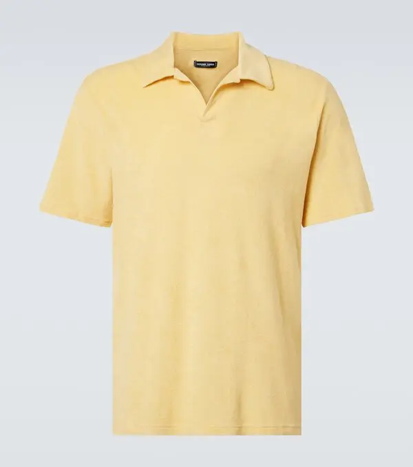 Frescobol Carioca Faustino Cotton Terry Polo Shirt - Yellow