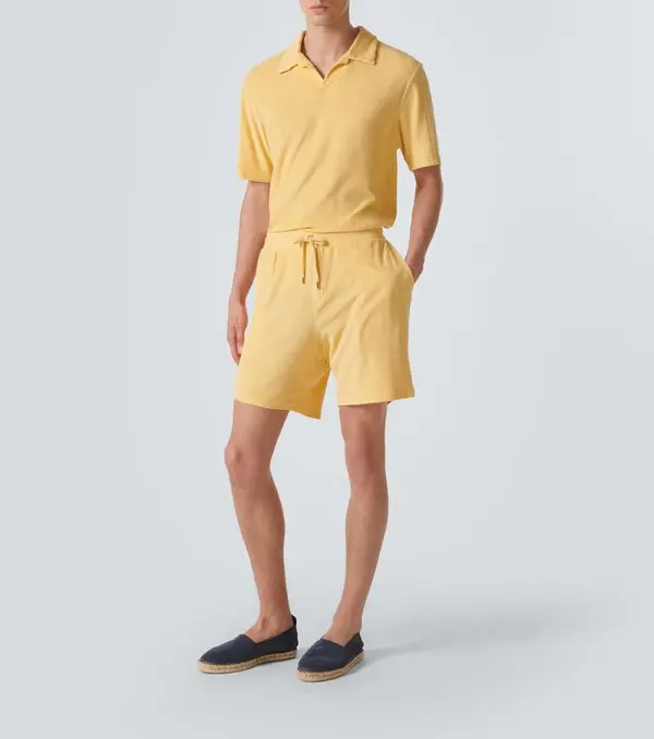 Frescobol Carioca Faustino Cotton Terry Polo Shirt - Yellow