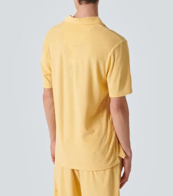 Frescobol Carioca Faustino Cotton Terry Polo Shirt - Yellow