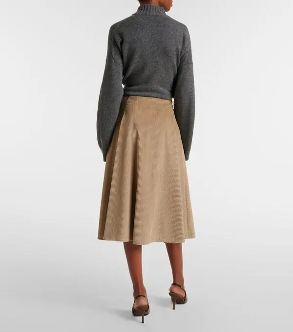 Brunello Cucinelli Cotton Midi Skirt