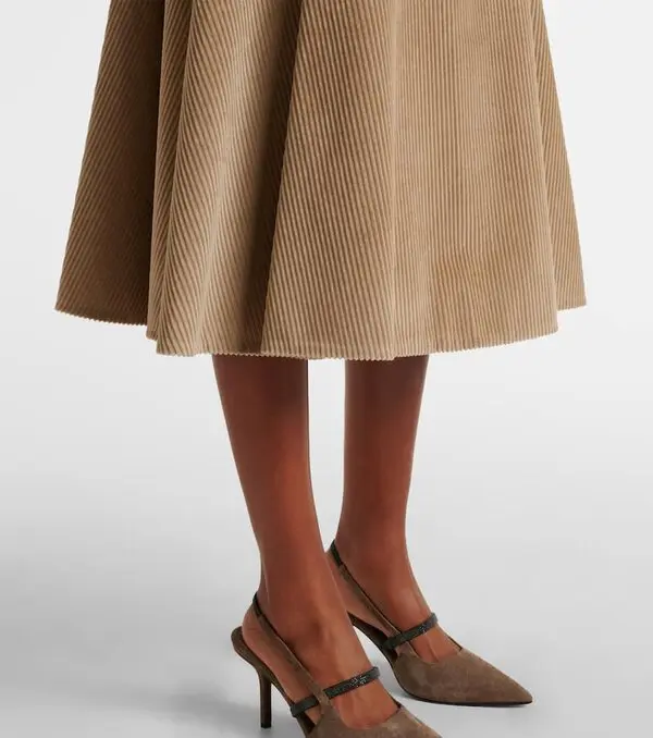 Brunello Cucinelli Cotton Midi Skirt