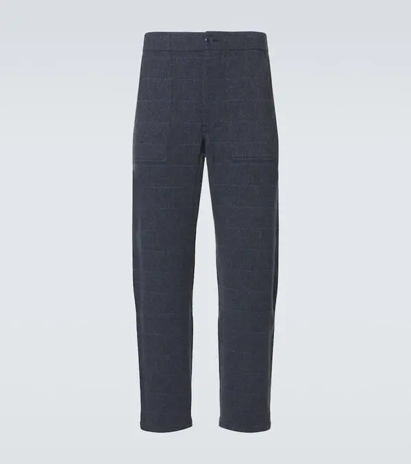 GOD'S TRUE CASHMERE Herringbone Checked Cashmere Pants