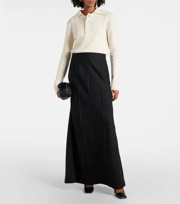 Plan C Wool Maxi Skirt