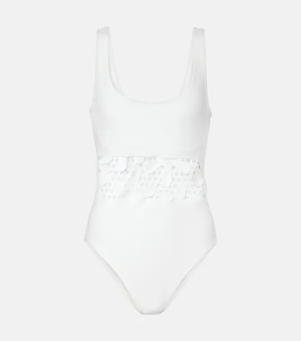 KARLA COLLETTO Aster Embroidered One-piece Swimsuit - White