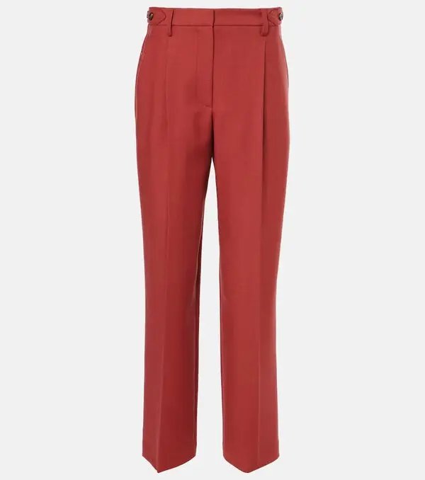 Brunello Cucinelli High-rise Virgin Wool Twill Straight Pants