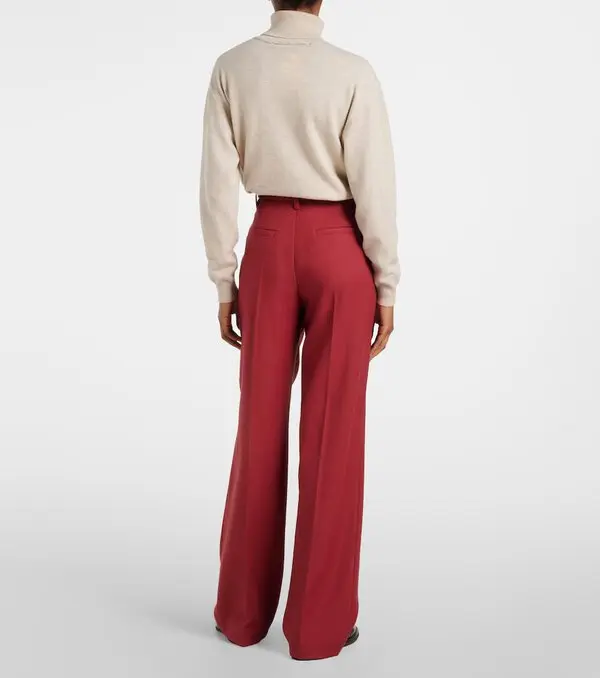 Brunello Cucinelli High-rise Virgin Wool Twill Straight Pants