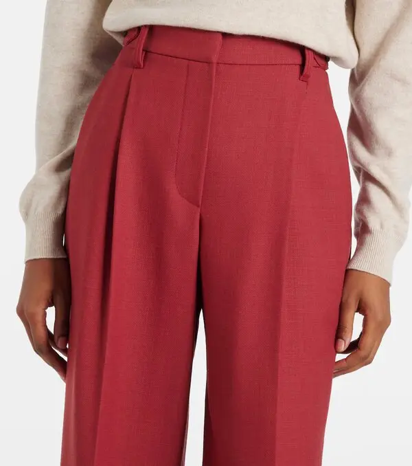 Brunello Cucinelli High-rise Virgin Wool Twill Straight Pants