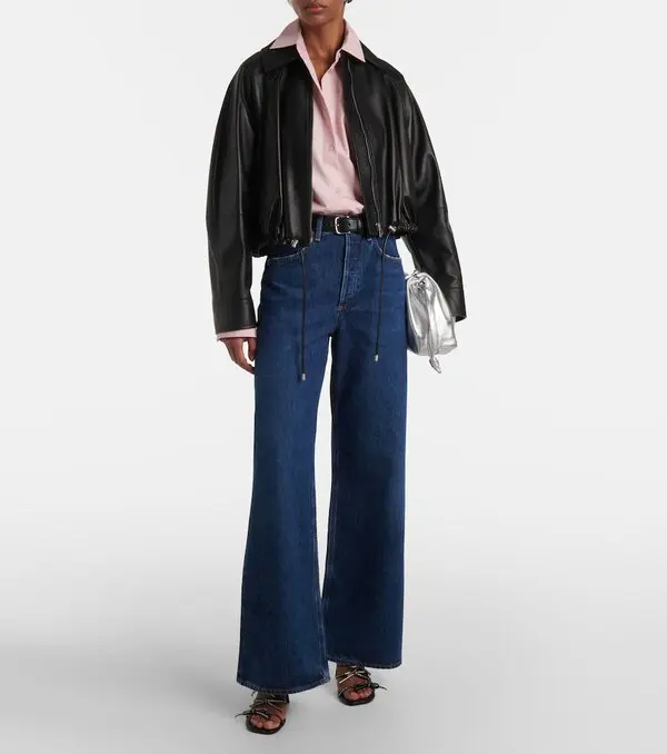 AGOLDE Dame Jean High-rise Wide-leg Jeans - Blue