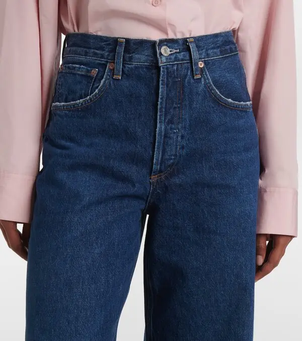 AGOLDE Dame Jean High-rise Wide-leg Jeans - Blue