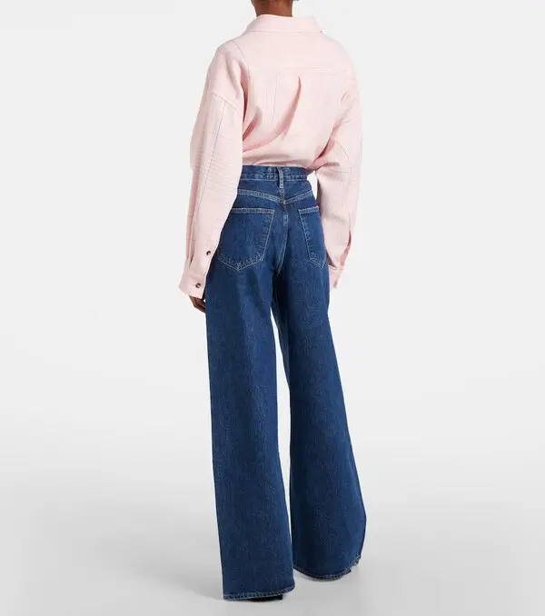 AGOLDE Dame Jean High-rise Wide-leg Jeans - Blue