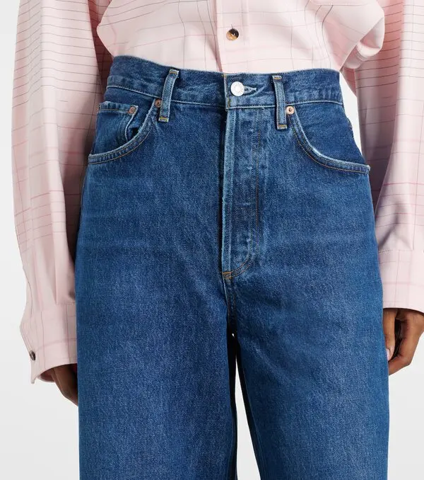AGOLDE Dame Jean High-rise Wide-leg Jeans - Blue