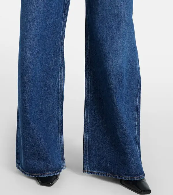 AGOLDE Dame Jean High-rise Wide-leg Jeans - Blue
