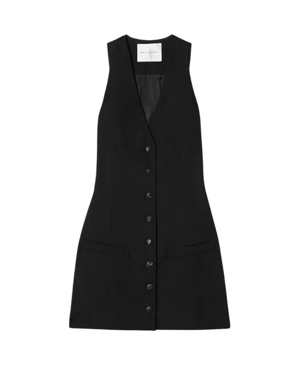 Veronica De Piante Juliette Grain De Poudre Wool Mini Dress