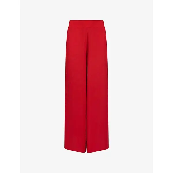 RO&ZO Wide-leg Crepe Trousers