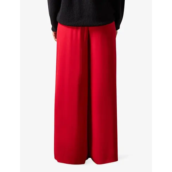 RO&ZO Wide-leg Crepe Trousers