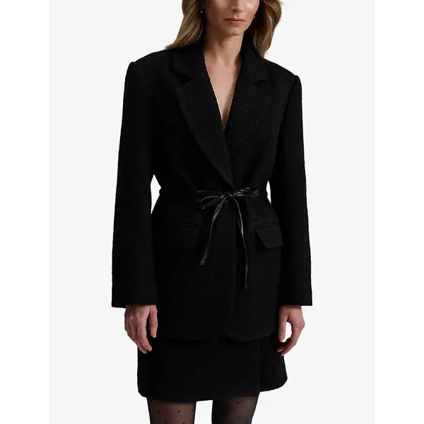 MALINA Elodie Drawstring Wool-blend Blazer