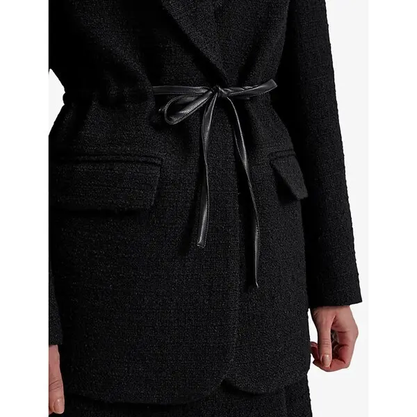 MALINA Elodie Drawstring Wool-blend Blazer