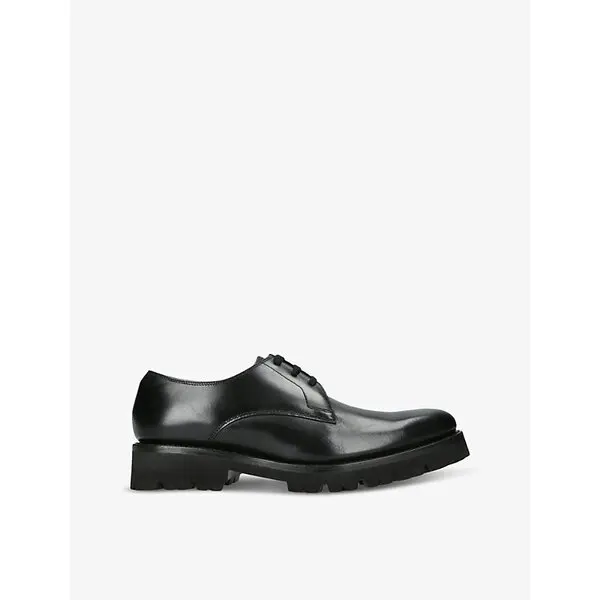Grenson Gardener Lace-up Leather Derby Shoes - Black
