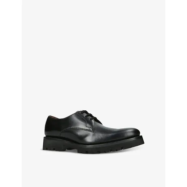 Grenson Gardener Lace-up Leather Derby Shoes - Black